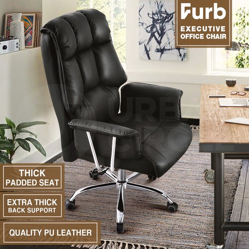 Furb Ergonomic Reclining Executive Office Desk Chair Footrest Height ...