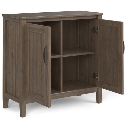 Lev SOLID WOOD 32 inch Wide Storage Cabinet with Doors Set of 2 in ...