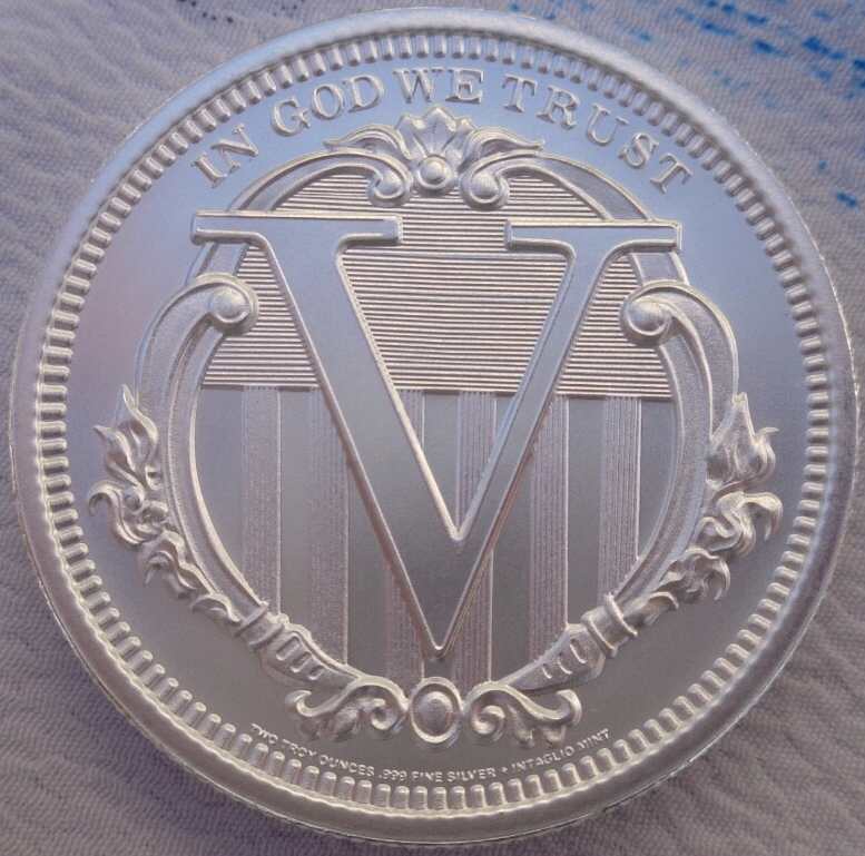 2 oz. 1867 5C PATTERN JUDD 561 Coin Tribute Thick BU rounds .999 fine ...