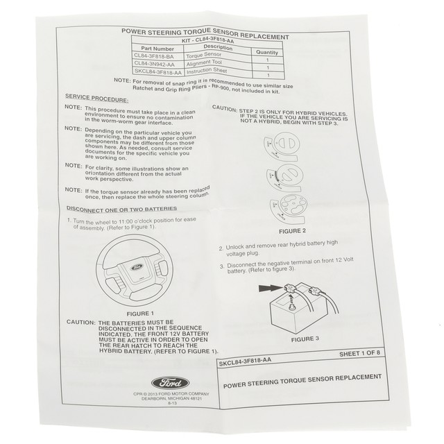Genuine Ford Sensor - Steering Rotation CL8Z3F818A for sale online | eBay