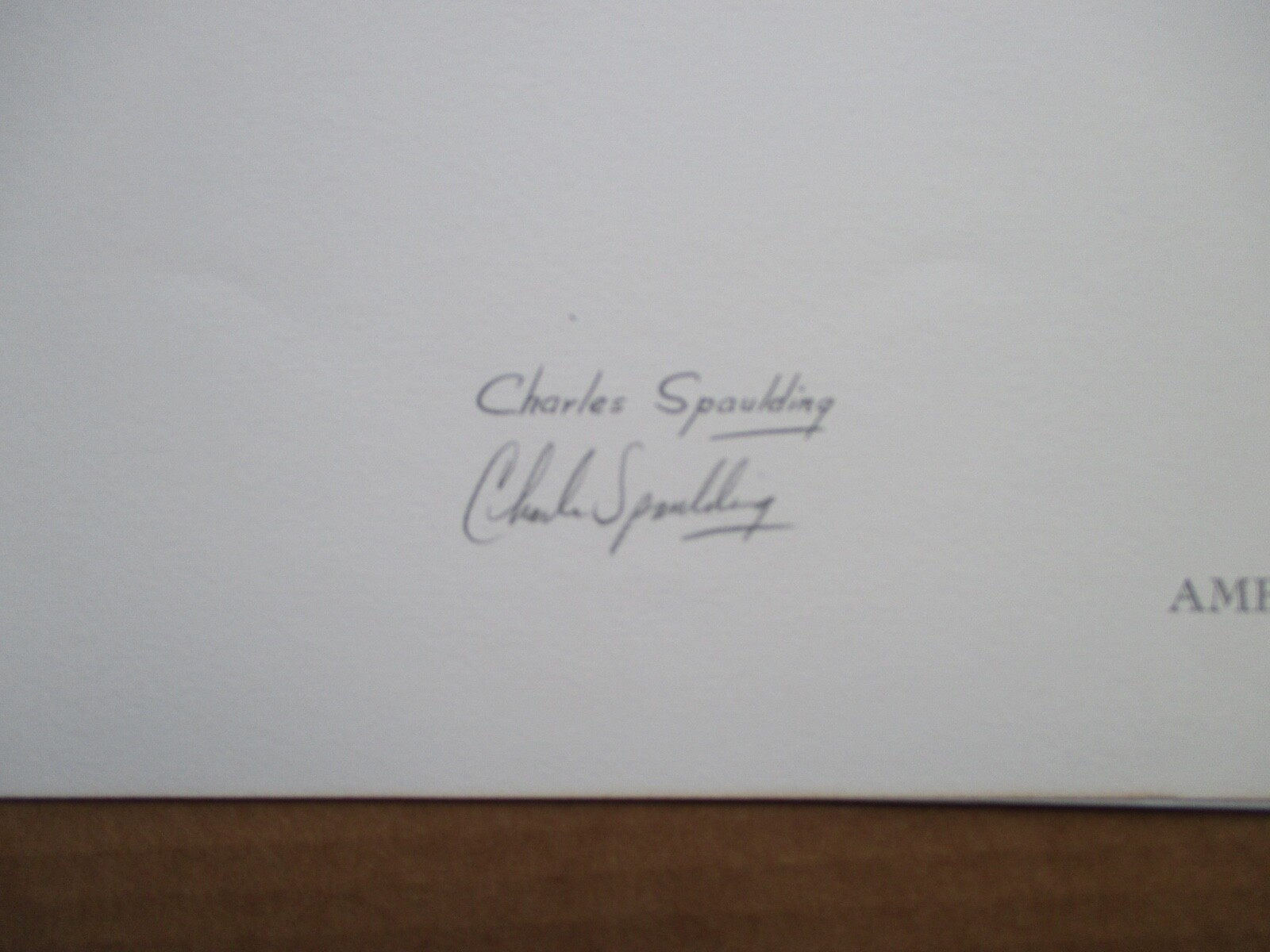 VINTAGE CHARLES SPAULDING LTD ED AMERICAN EAGLE LITHO 1970'S HAND ...