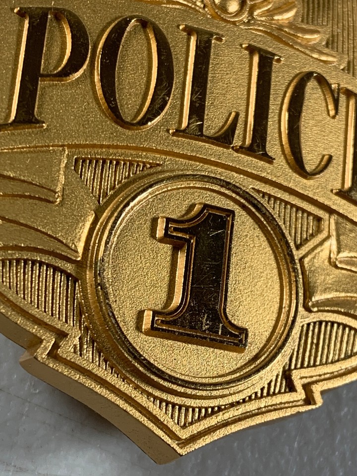 Harley Davidson Motorcycles #1 Police Badge Gold Belt Buckle 2.75" Tall ...