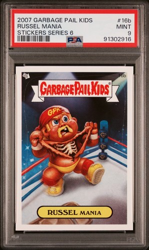 Topps Garbage Pail Kids All-New Series 6 ANS6 RUSSEL MANIA 16b PSA 9 ...