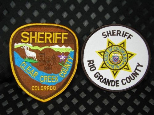713 Colorado CLEAR CREEK + RIO GRANDE COUNTIES SHERIFF Patch - 2pc Lot ...