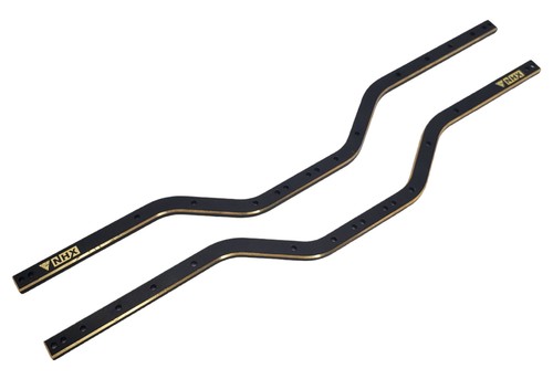NHX RC Brass Frame Rails (2) for SCX24 Jeep Wrangler / Deadbolt -Black ...