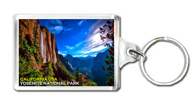 Yosemite National Park California USA Mod 1 Keyring Souvenir Keychain ...