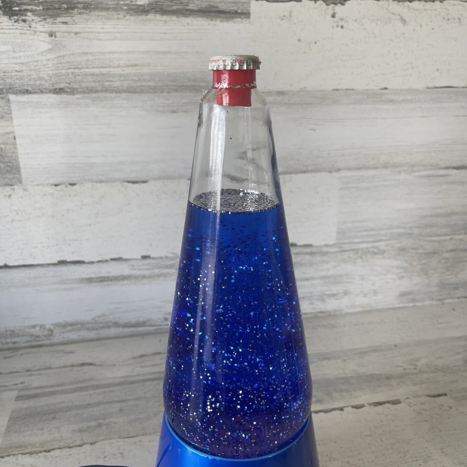 VTG Lava Light Glitter Lamp Starlight Base Blue Wizard Star Moon Celestial 15” | eBay