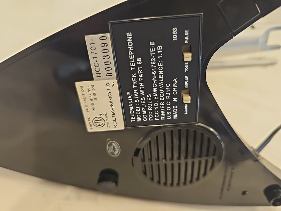 Vtg Star Trek Enterprise Phone 1993 Paramount Pictures Telephone ...