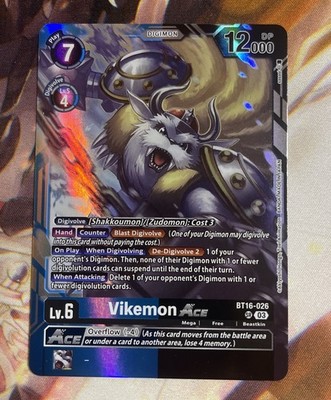 Digimon Card Game Vikemon Ace BT16-026 SR Foil | eBay