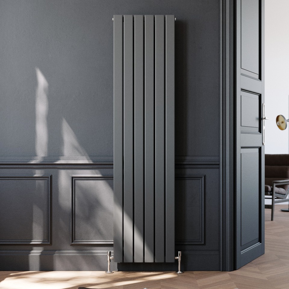 Vertical Radiator 1800 Double Anthracite Grey Flat Panel Tall Upright ...