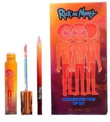 Rick and Morty - Accelerated Time Lip Kit - Lip Liner & Lip Gloss - New ...