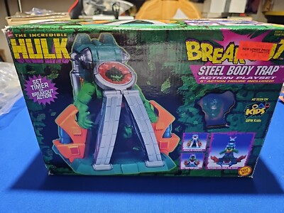 1997 - Marvel The Incredible Hulk Break-Out Steel Body Trap Playset ...