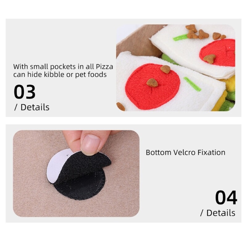 Dog Pizza Toy Snuffle Puzzle Mat EatingHabits Develop Sniff Mat Dogs ...