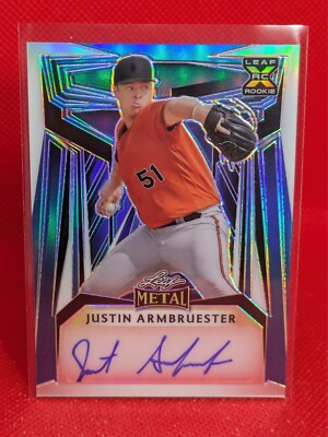 Justin Armbruester 2023 Leaf Metal Baseball Auto RC Orioles #BA-JA1 ...
