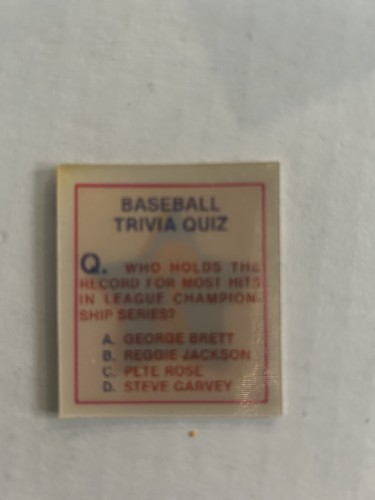 1986 Sportflics #131 Baseball Trivia Quiz Trivia Cards | eBay
