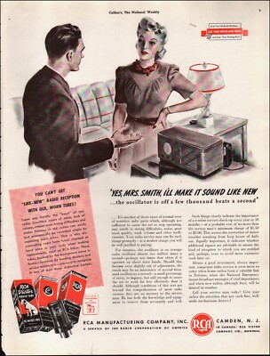 1941 Vintage ad RCA Manufacturing Co Radio Tubes Camden N.J. RARE ...