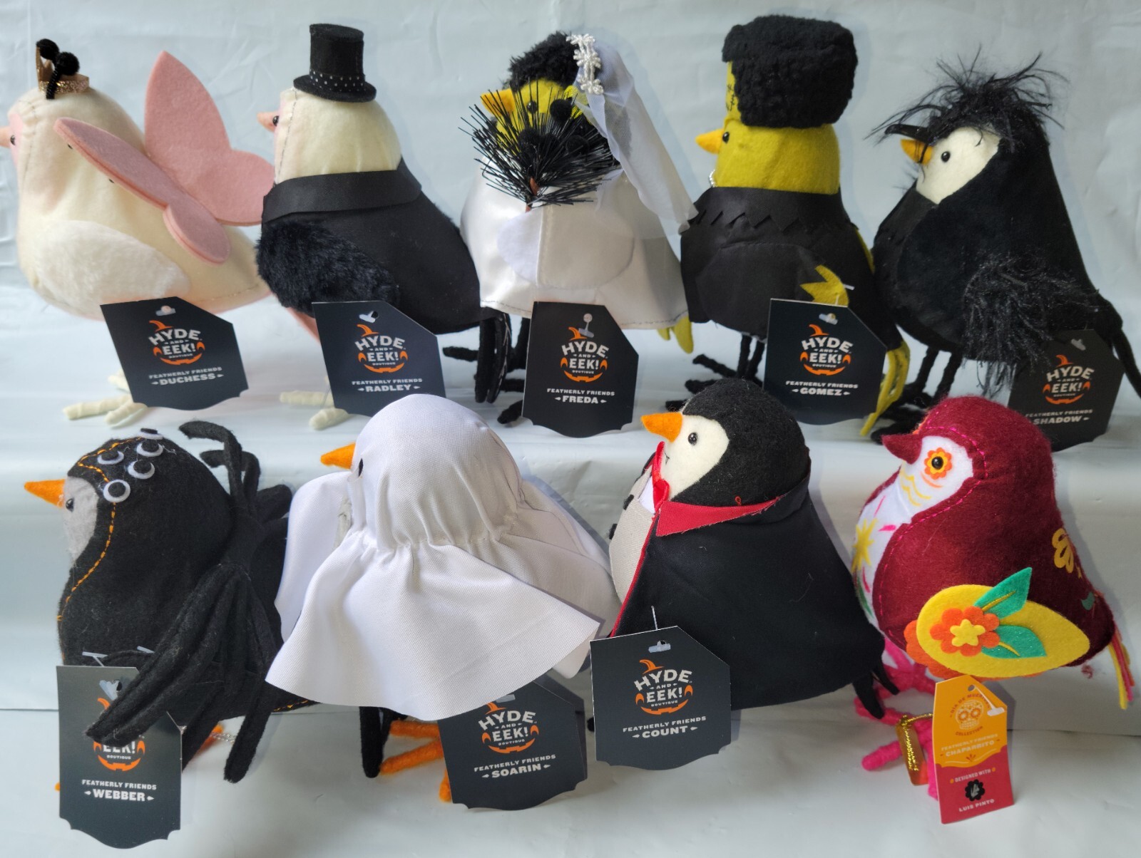 2023 Hyde & Eek Halloween Fabric Birds All 9 Featherly Friends | eBay