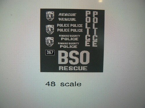 Nassau County New York Police SWAT Truck BSO Decals 1:48 | eBay