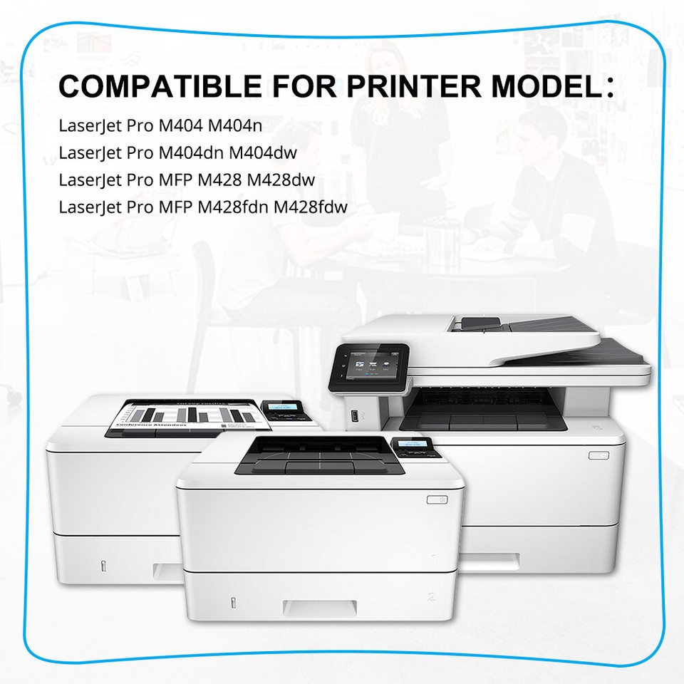 2PK CF258A Toner For HP 58A LaserJet Pro M404n M404dn M406 MFP M428dw ...