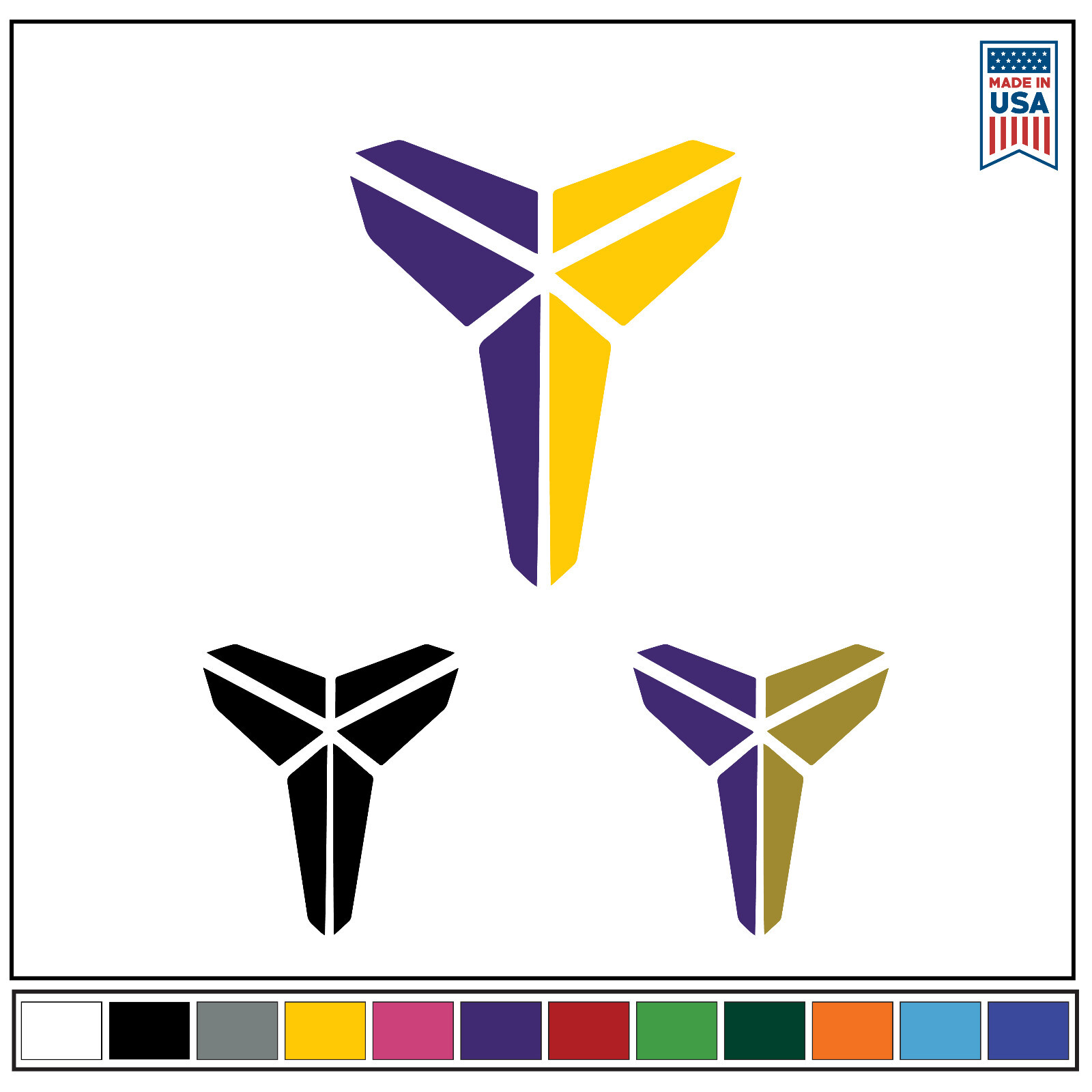 Black Mamba Kobe Bryant Vinyl Decal Colorway Vinyl Decal Sticker Car ...