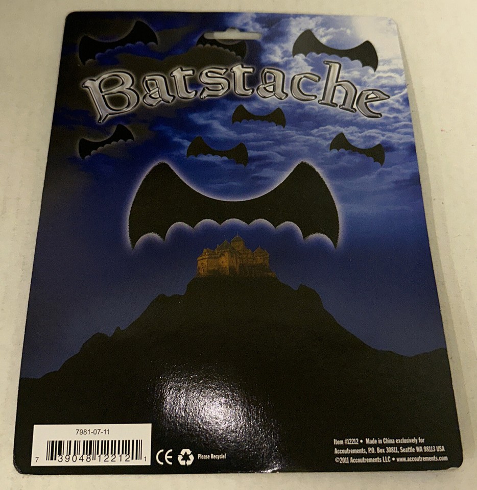 Halloween Dress up Costume Bat-Shaped Goofy Funny Mustache Stick On ...