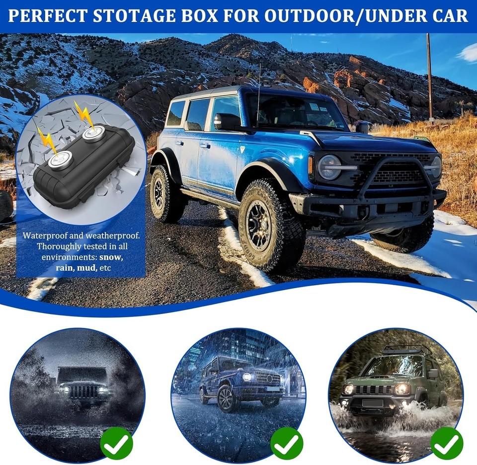 Magnetic Key Box, Magnetic Key Holder Under Car, Hide a Key Magnetic ...