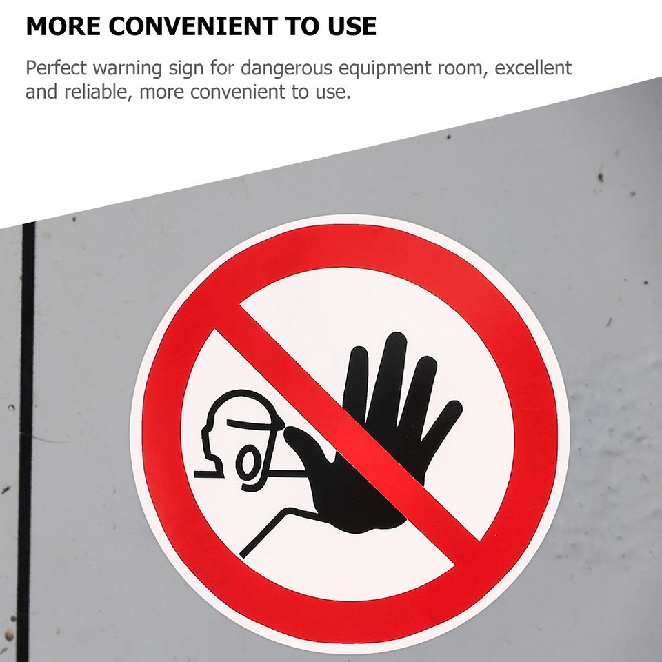 5 Pcs Warning Sign Caution Sticker No Entrance Label Do Not Enter ...