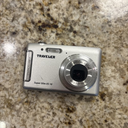 Traveler 10MP Digital Camera Super Slim XS10 Silver Tested Working. | eBay
