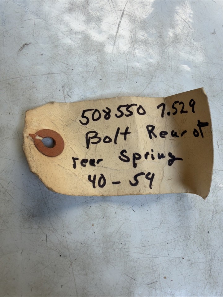 (1) Genuine Pontiac rear spring shackle bolt 508550, Vintage NOS 1940 ...