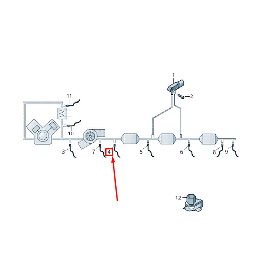 VW GOLF VII 5G MK7 EXHAUST GAS TEMPERATURE SENSOR 04L906088HF | eBay