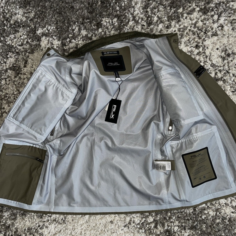 RLX Ralph Lauren Jacket Mens Green SM Metro Lifestyle Waterproof Rain ...