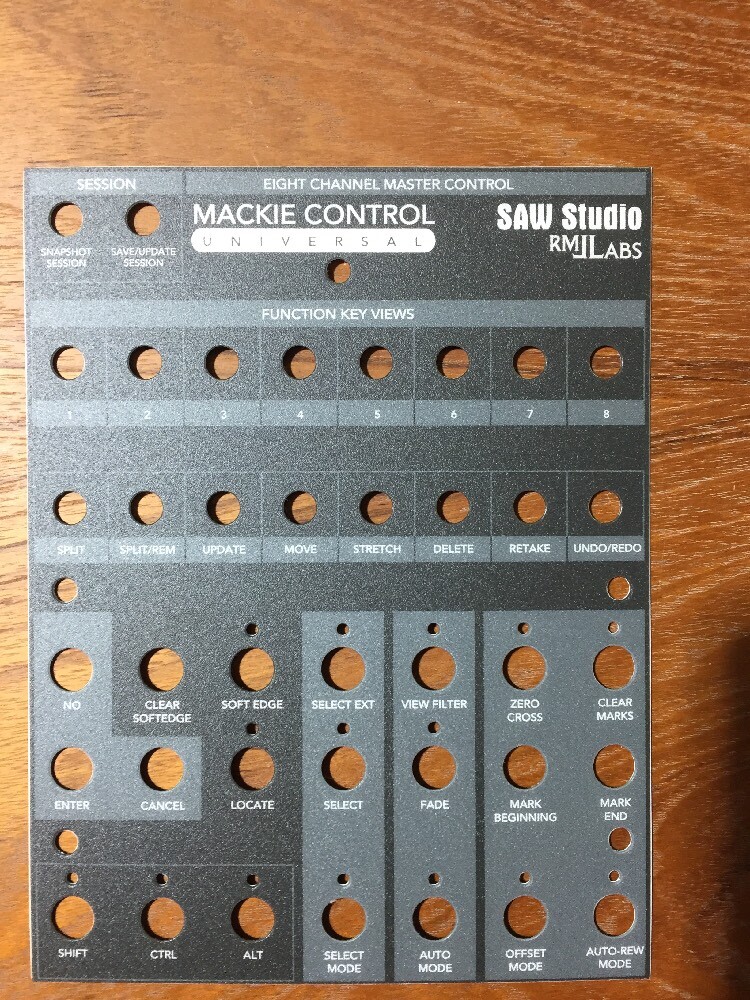 MACKIE CONTROL Saw Studio overlay - NEW never used WhiteLetters | eBay
