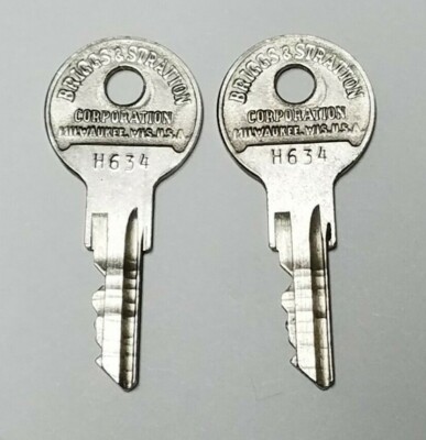 Vintage Original Harley-Davidson - Briggs & Stratton Ignition Keys H634 ...