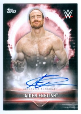 AIDEN ENGLISH "AUTOGRAPH CARD" TOPPS ROAD TO WRESTLEMANIA 2019 | eBay