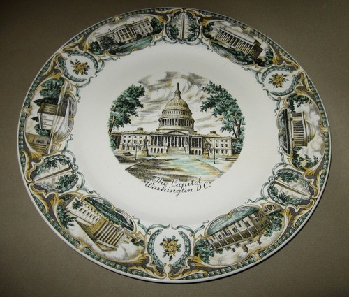 Vintage 10" Souvenir Washington DC Plate The Capitol & Landmarks | eBay