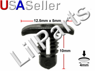 VW Audi Mercedes Benz Black Front Cover Seal Rubber Strip Clip ...