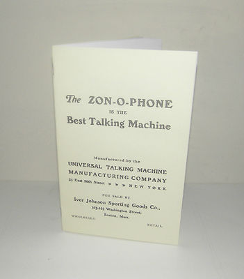 Zon-O-Phone phonograph Brochure Zonophone | eBay