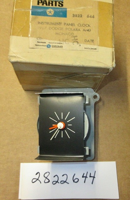 1967 Dodge Polara Monaco 500 NOS Mopar in Dash Clock Pkg 2822644 for ...