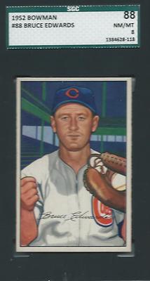 1952 BOWMAN BRUCE EDWARDS #88 SGC 88 NM-MT CHICAGO CUBS | eBay