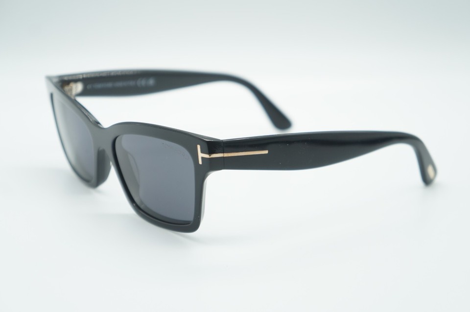 NEW TOM FORD TF 1085 01A SHINY BLACK GREY AUTHENTIC SUNGLASSES FRAMES ...