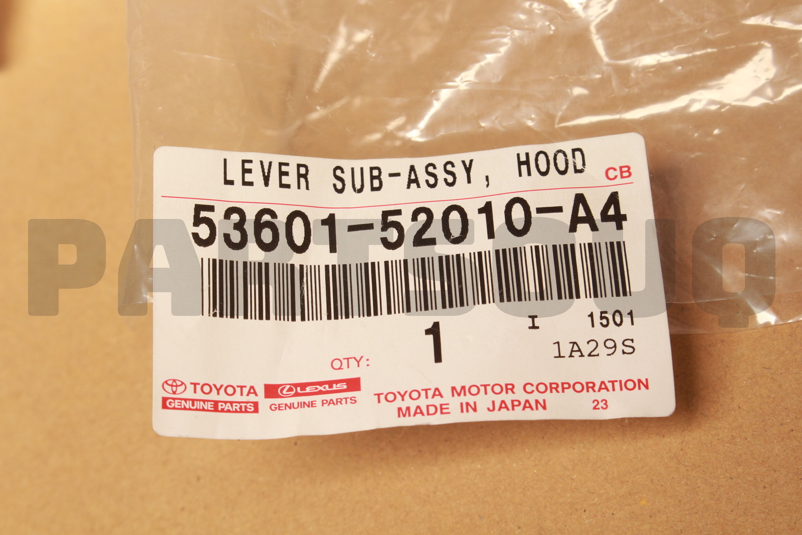 5360152010A4 Genuine Toyota LEVER SUB-ASSY, HOOD LOCK CONTROL 53601 ...