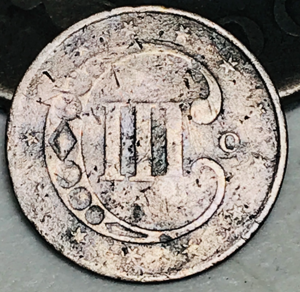 1851 O Three Cent Silver Piece Trime 3c Type 1 Ungraded Details US Coin ...