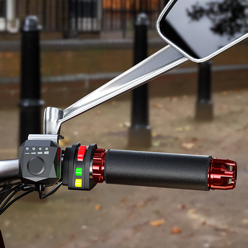 Motorcycle Heated Pads Electric Hand Grips Kits 4 Gears Adjustable E ...