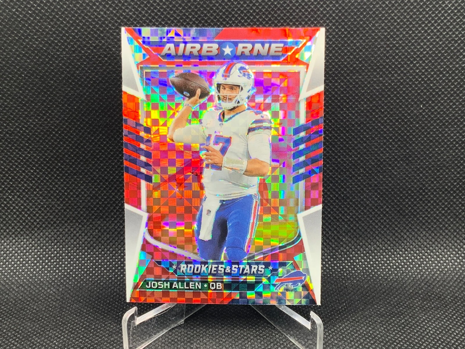 2022 Rookies & Stars JOSH ALLEN Airborne Red Plaid Prizm #AI-1 Bills | eBay