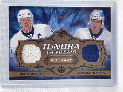 2008-09 UD Artifacts Mats Sundin/Alex Steen Tundra Tandems Dual Jersey ...