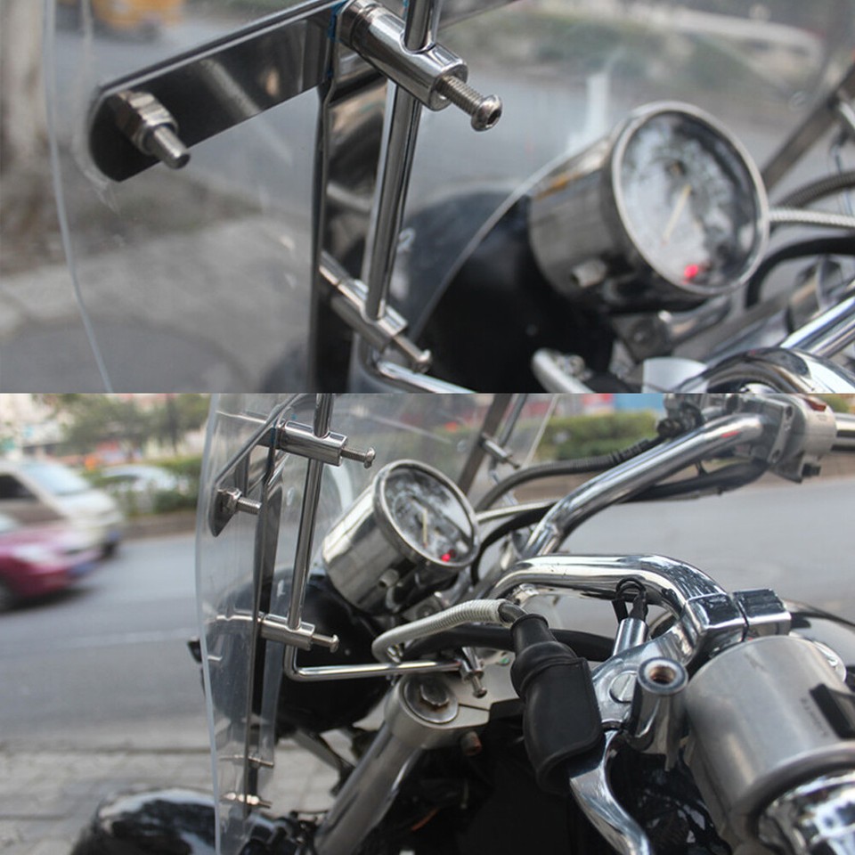 23" x 21" Motorcycle Windshield Motorbike Windscreen for Harley Suzuki ...