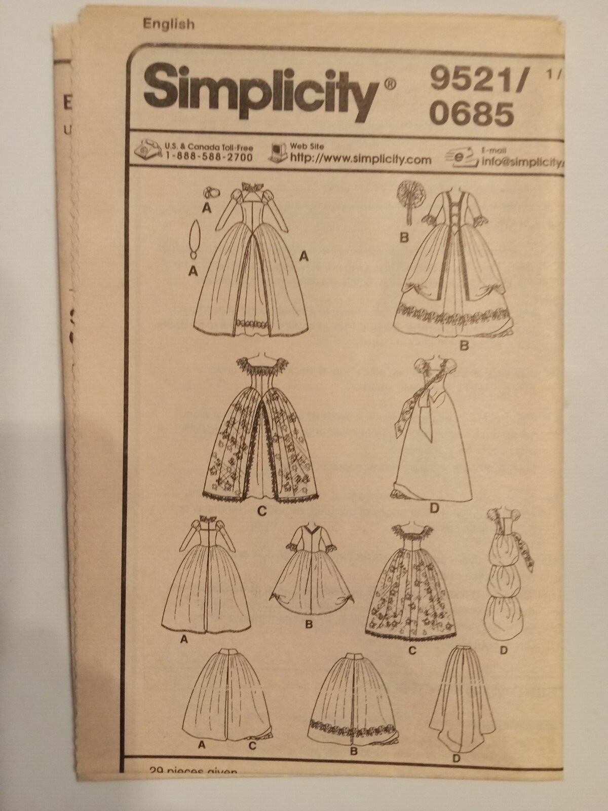 Simplicity 8333 1980s Fashion Doll Barbie Wardrobe Pattern Wedding Gown ...