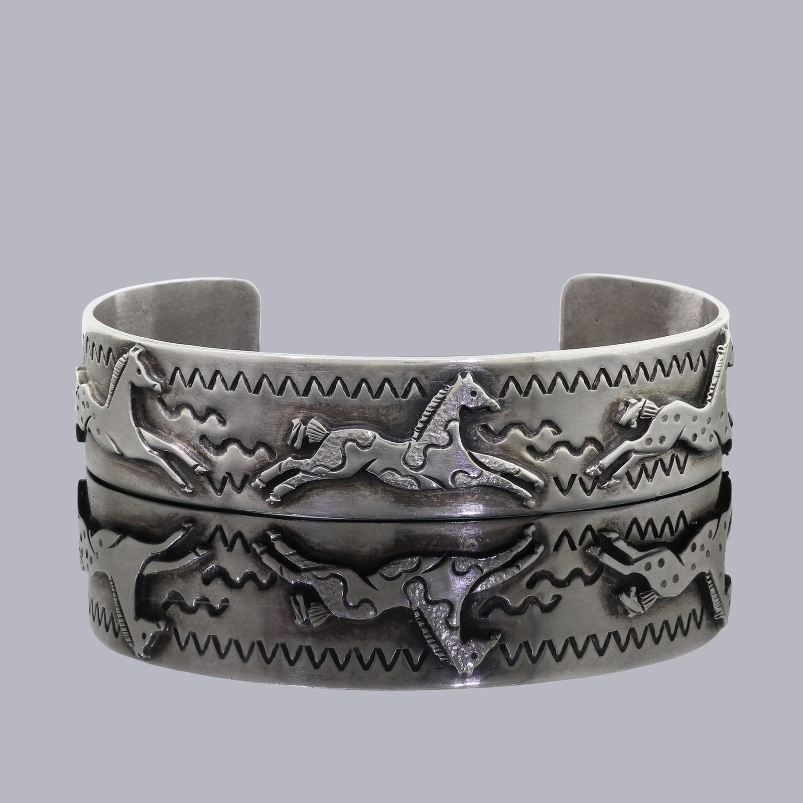 Rare Vtg Anderson Kee Sterling Silver Navajo Horse Cu… - Gem