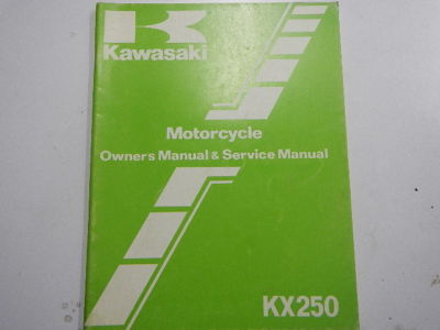 1983 KAWASAKI KX250 OWNER REPAIR SERVICE MANUAL 83 KX 250 99920-1211-01 ...