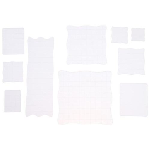 10pcs Assorted Sizes Clear Acrylic Stamp Block Set Scrapbooking Crafts ...